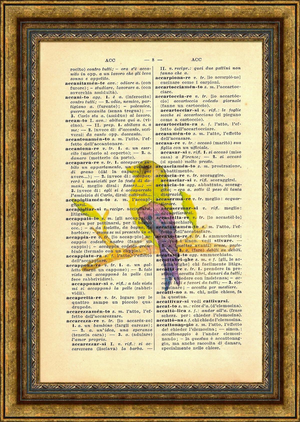 Original Print Of A My Painting On A Page Original Of Italian ...