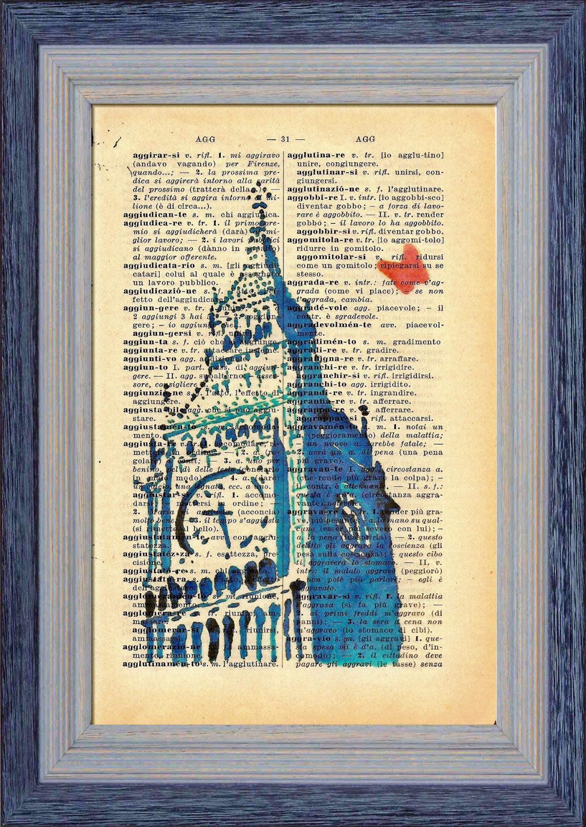 Original Print Of A My Painting On A Page Original Of Italian ...