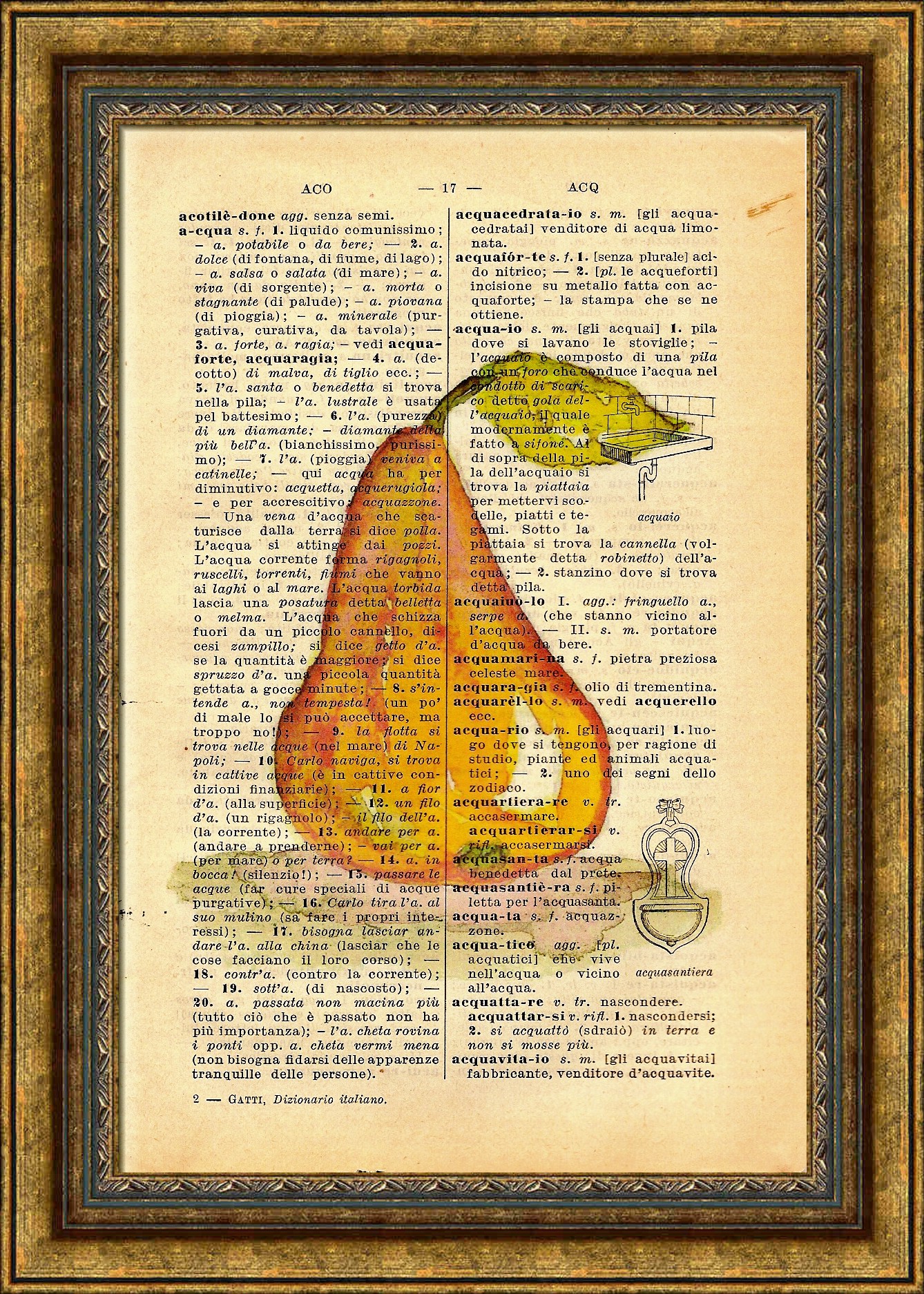 Original Print Of A My Painting On A Page Original Of Italian ...