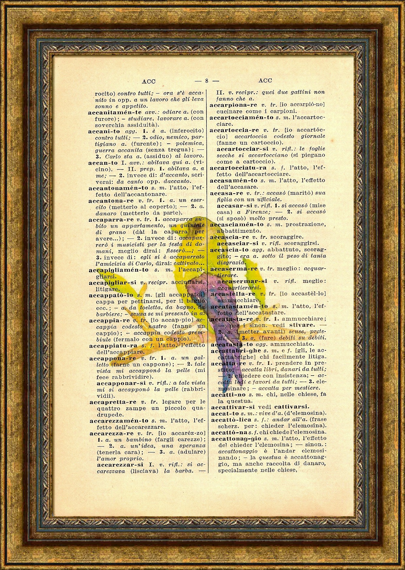 Original Print Of A My Painting On A Page Original Of Italian ...